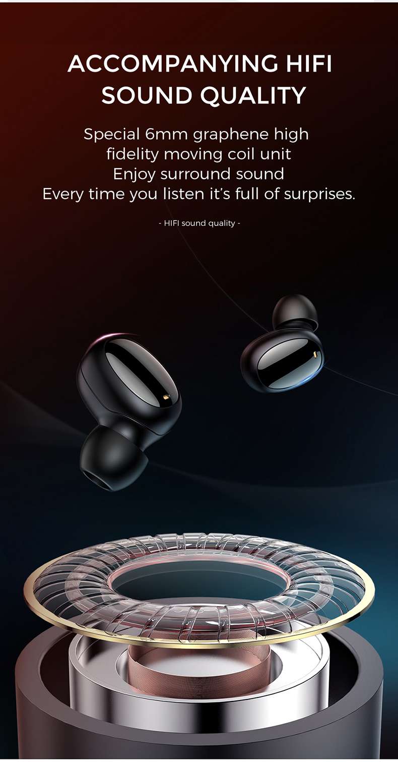 JOYROOM JR-T08 WATERPROOF EARBUDS | 3RAFOTY STORE