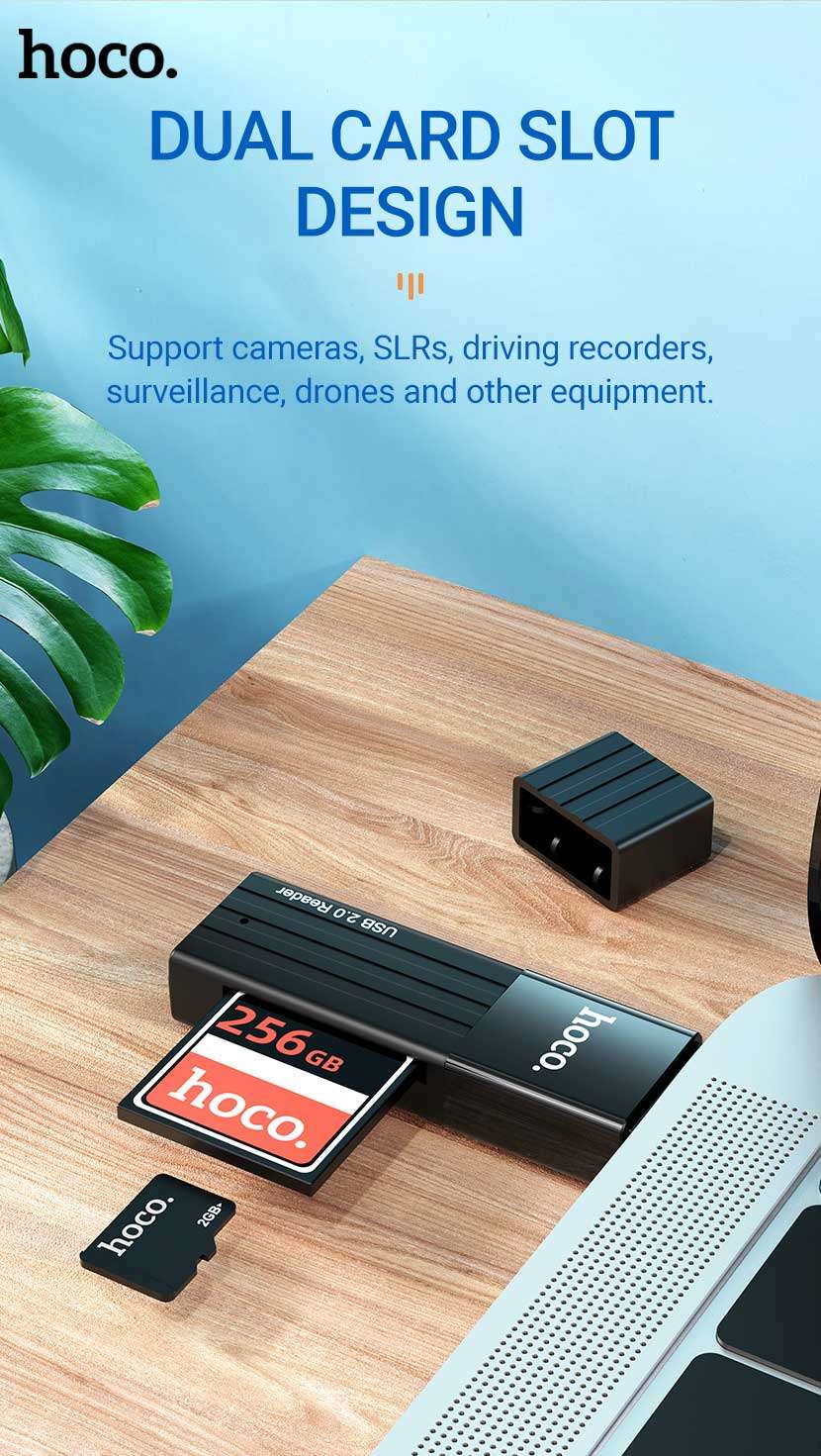 Hoco HB20 USB-3.0 Super Fast Transmission 5Gbps Card Reader | 3RAFOTY STORE