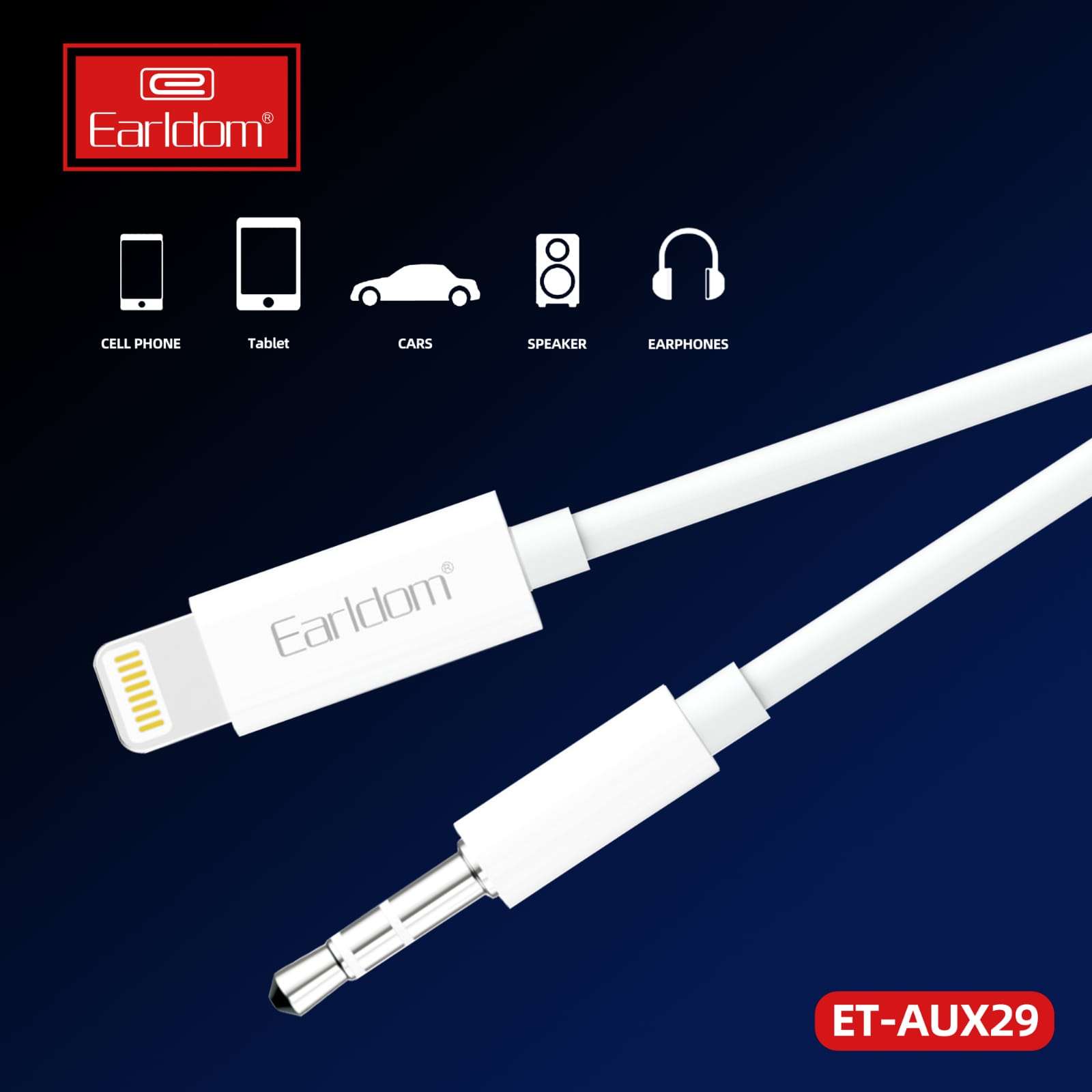 Earldom Earldom Model: ET-AUX29 Plug and Play Lightning to 3.5mm Aux ...