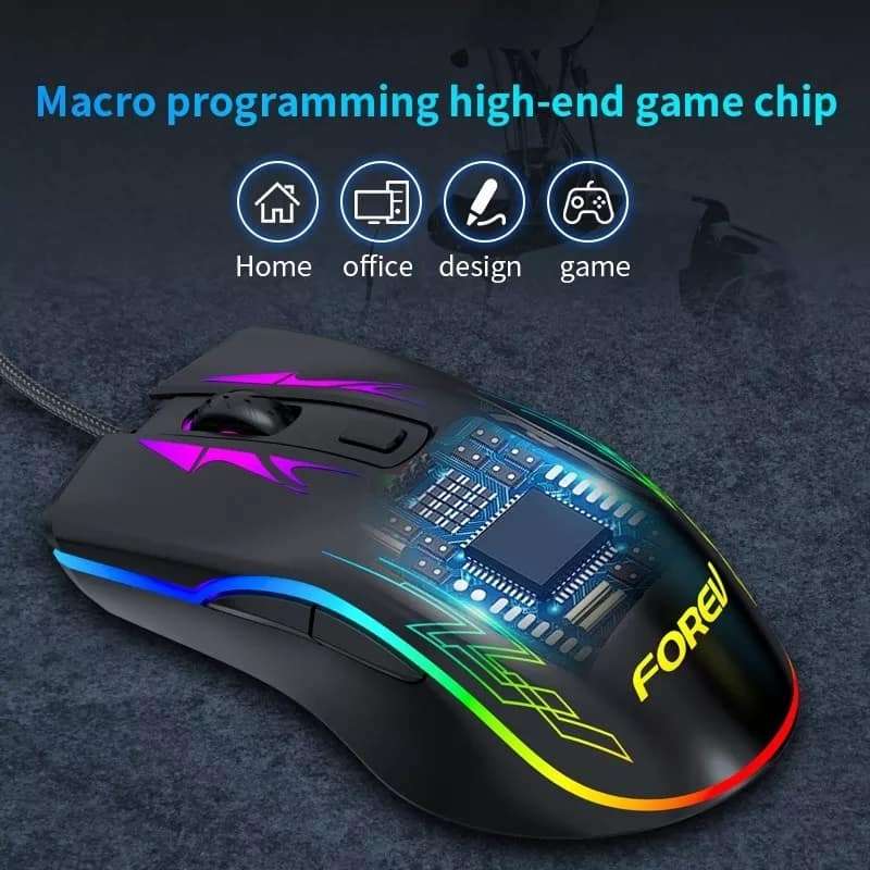 Forev Fv-509 Highend Gaming Mouse Rgb Breathable Backlit Led – 6400 Dpi ...