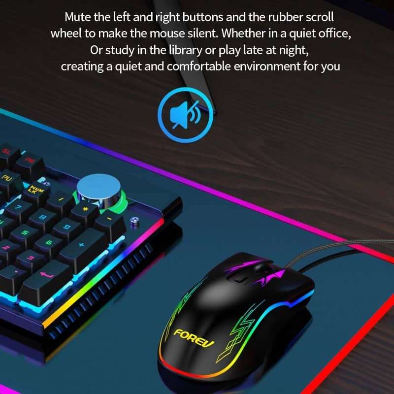 Forev Fv-509 Highend Gaming Mouse Rgb Breathable Backlit Led – 6400 Dpi ...